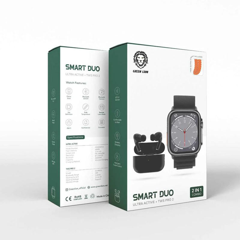 ساعت هوشمند گرین لاین مدل Green Lion Smart DUO | جی موبایل